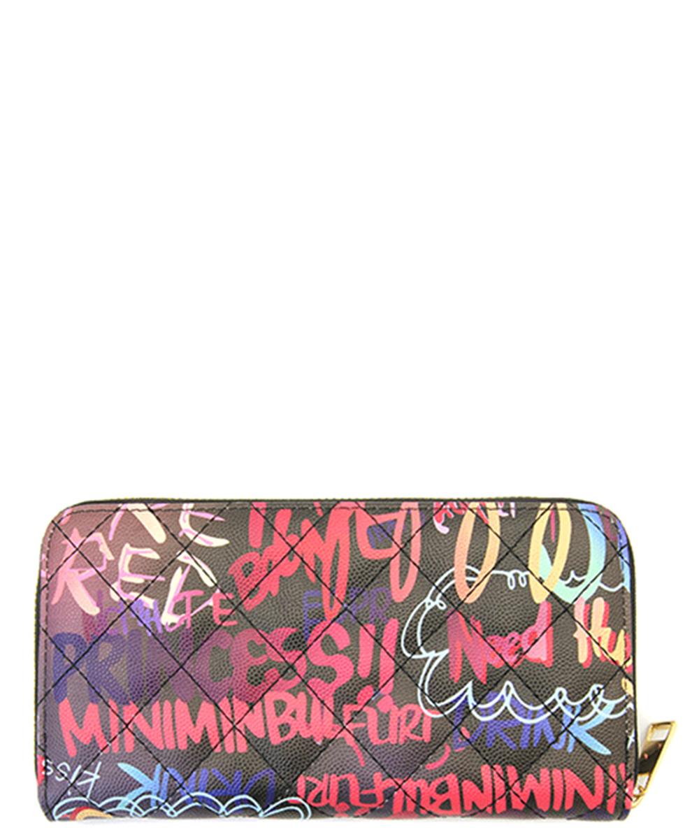 Graffiti Print Wallet 8009