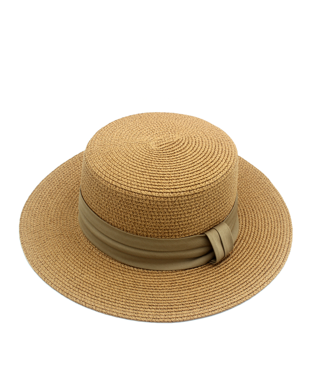 Round Flat Top Straw Hat HA300280