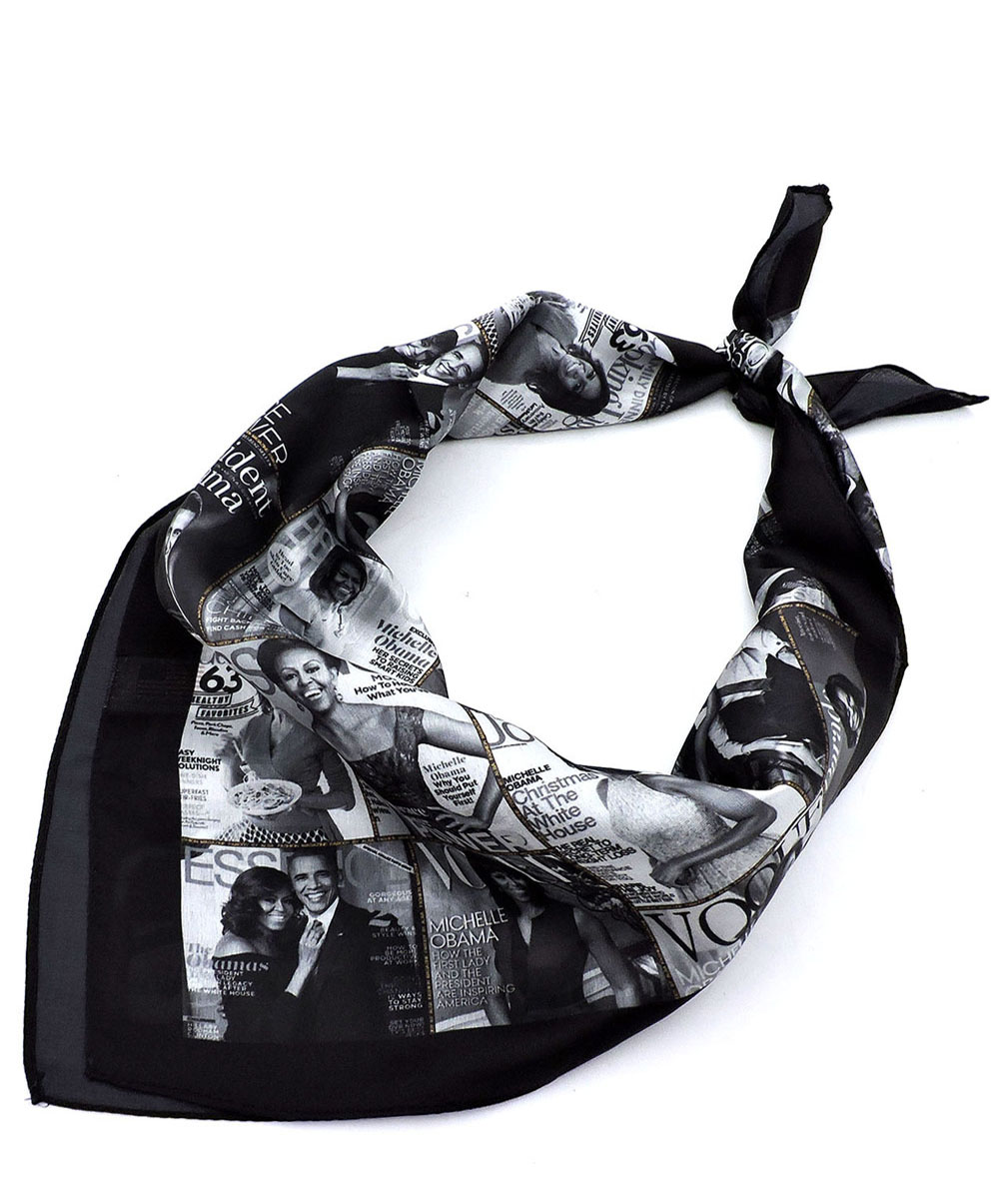 Magazine Cover Collage Bandana Scarf OS801