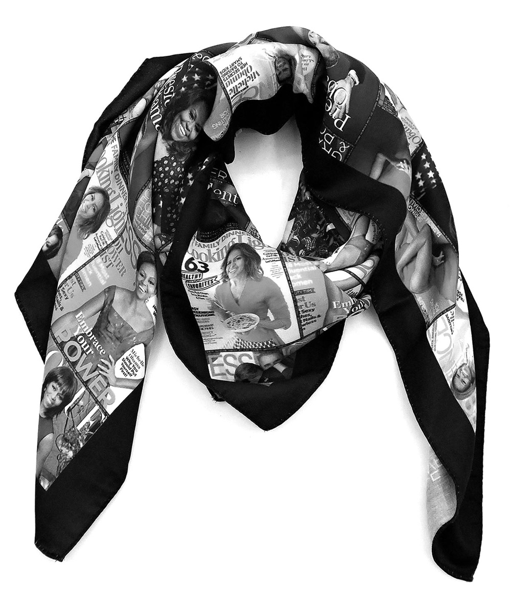 Magazine Cover Collage Felt Scarf OS802F