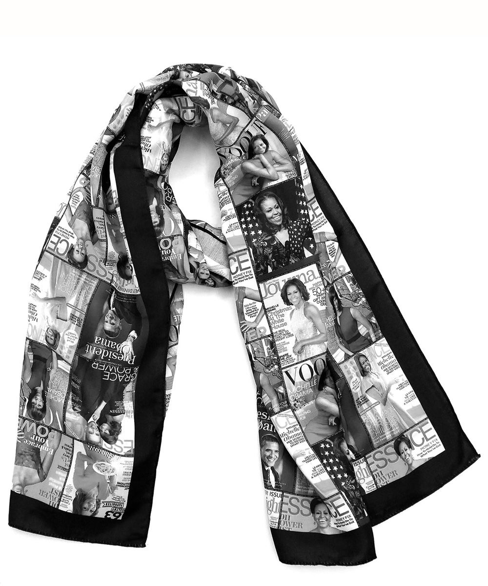 Magazine Cover Collage Felt Scarf OS803F