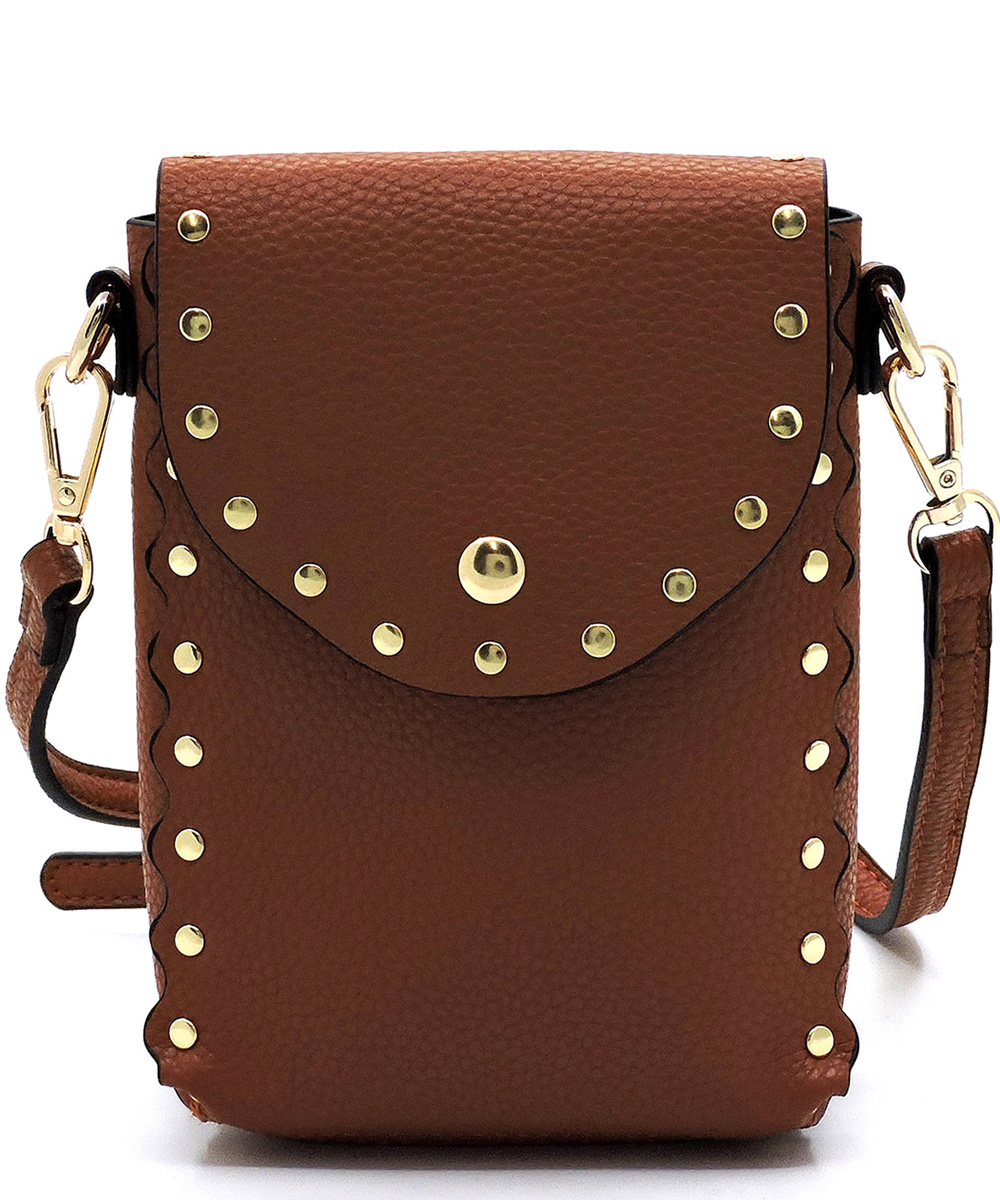 Fashion Studded Cell Phone Purse Crossbody Bag 87411