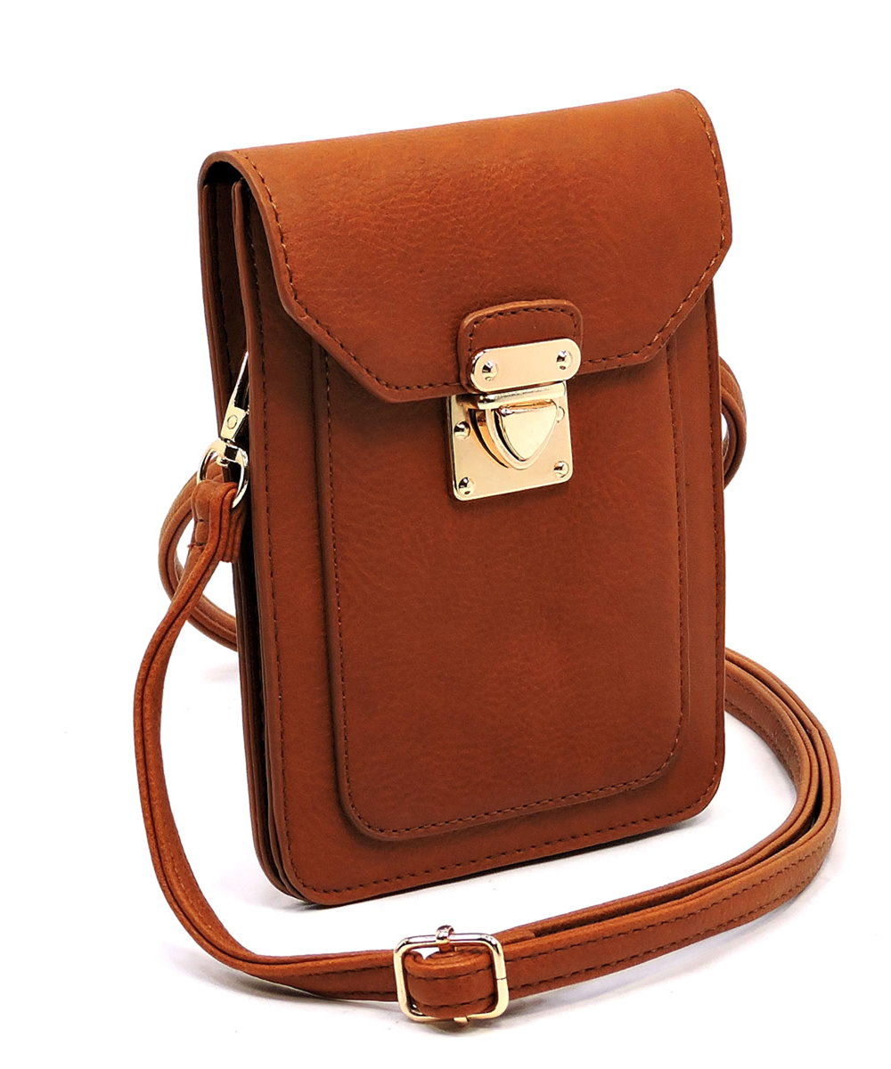 Fashion Push Lock Cell Phone Case Crossbody Bag AD075