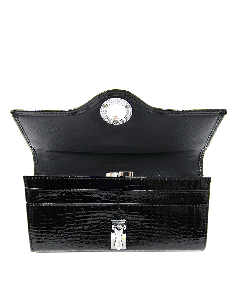 Women's Slim Premium Genuine Leather Long Purse AW042SC