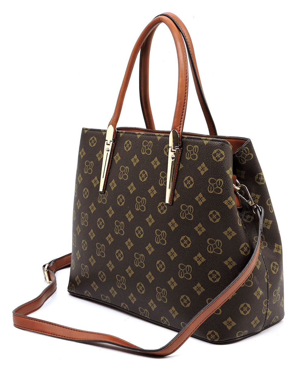 Monogram Print 3in1 Satchel Handbag CS2678