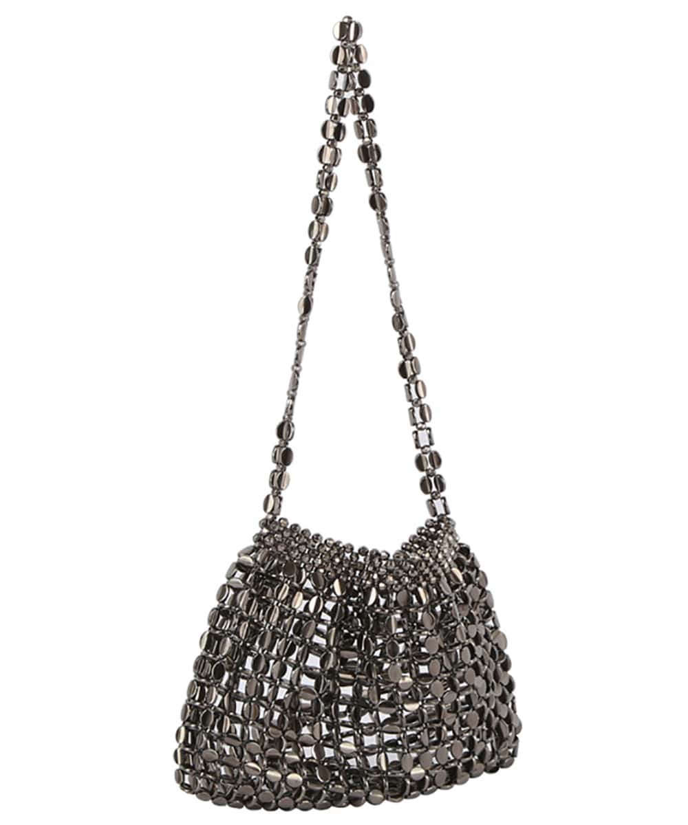 Metallic Mesh Shoulder Bag GM0005 PEWTER