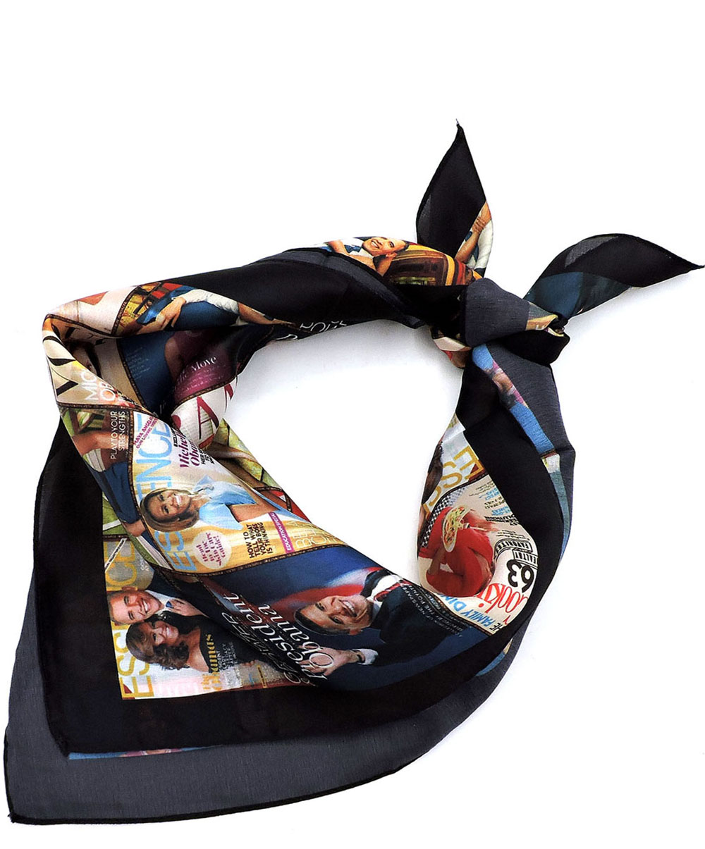 Magazine Cover Collage Bandana Scarf OS801