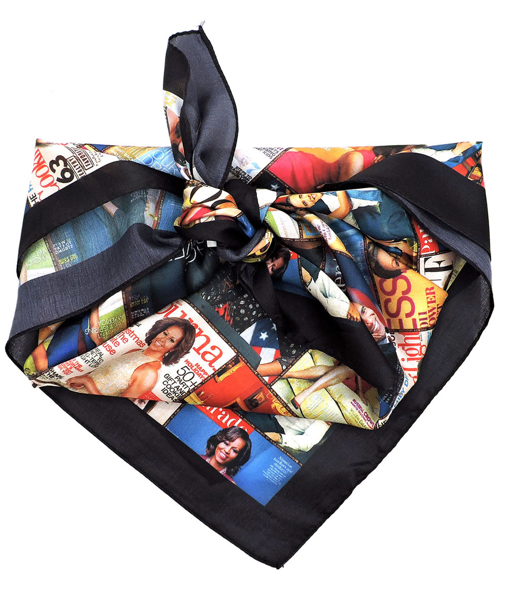 Magazine Cover Collage Bandana Scarf OS801