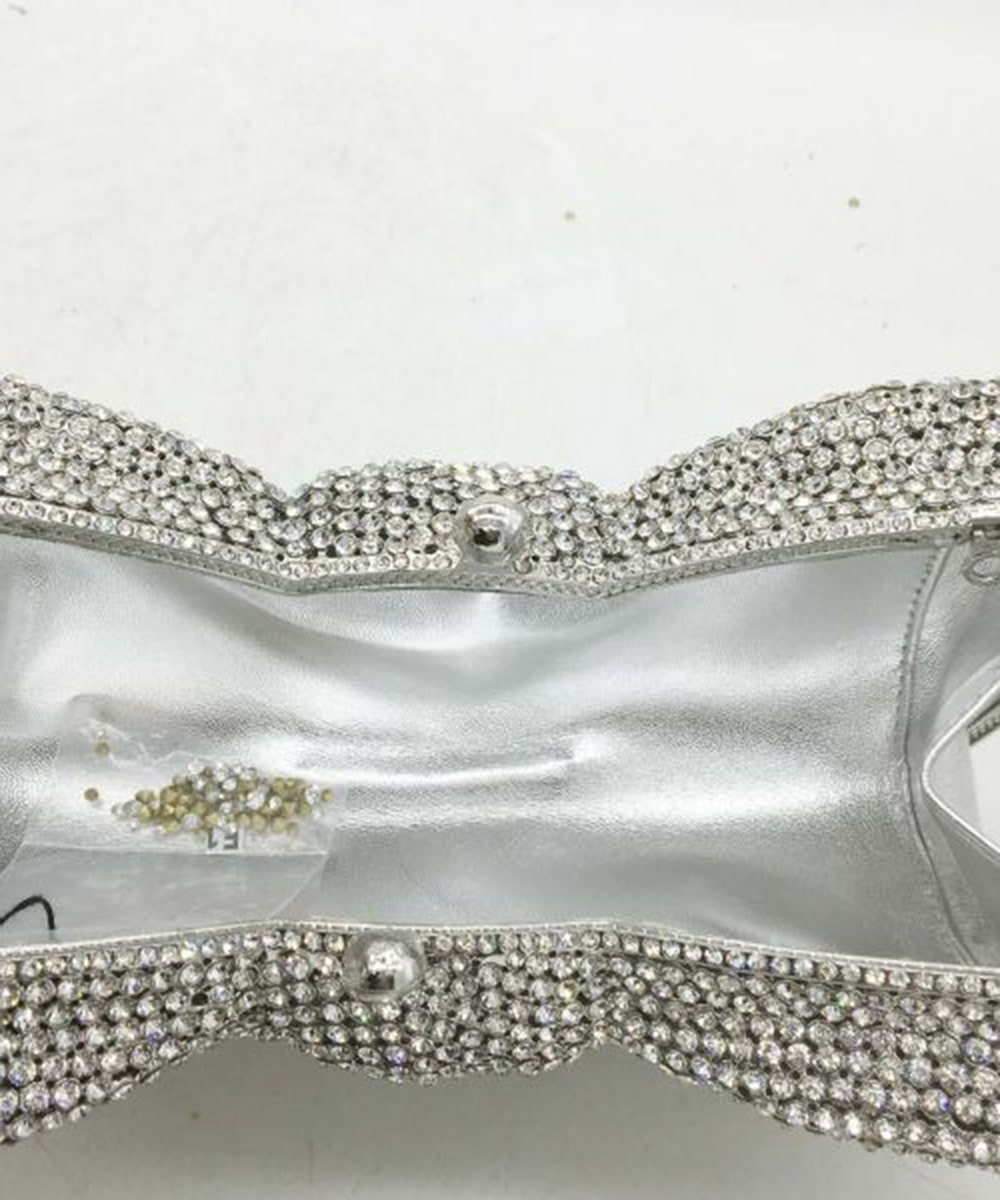 Bow Crystal Clutch Rhinestone Bridal Purse Evening Bag PP-BOW