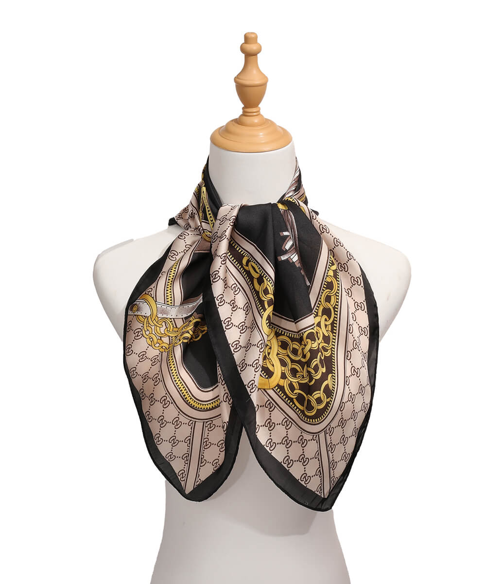 Luxury Chain Print Silk Scarf SF880014